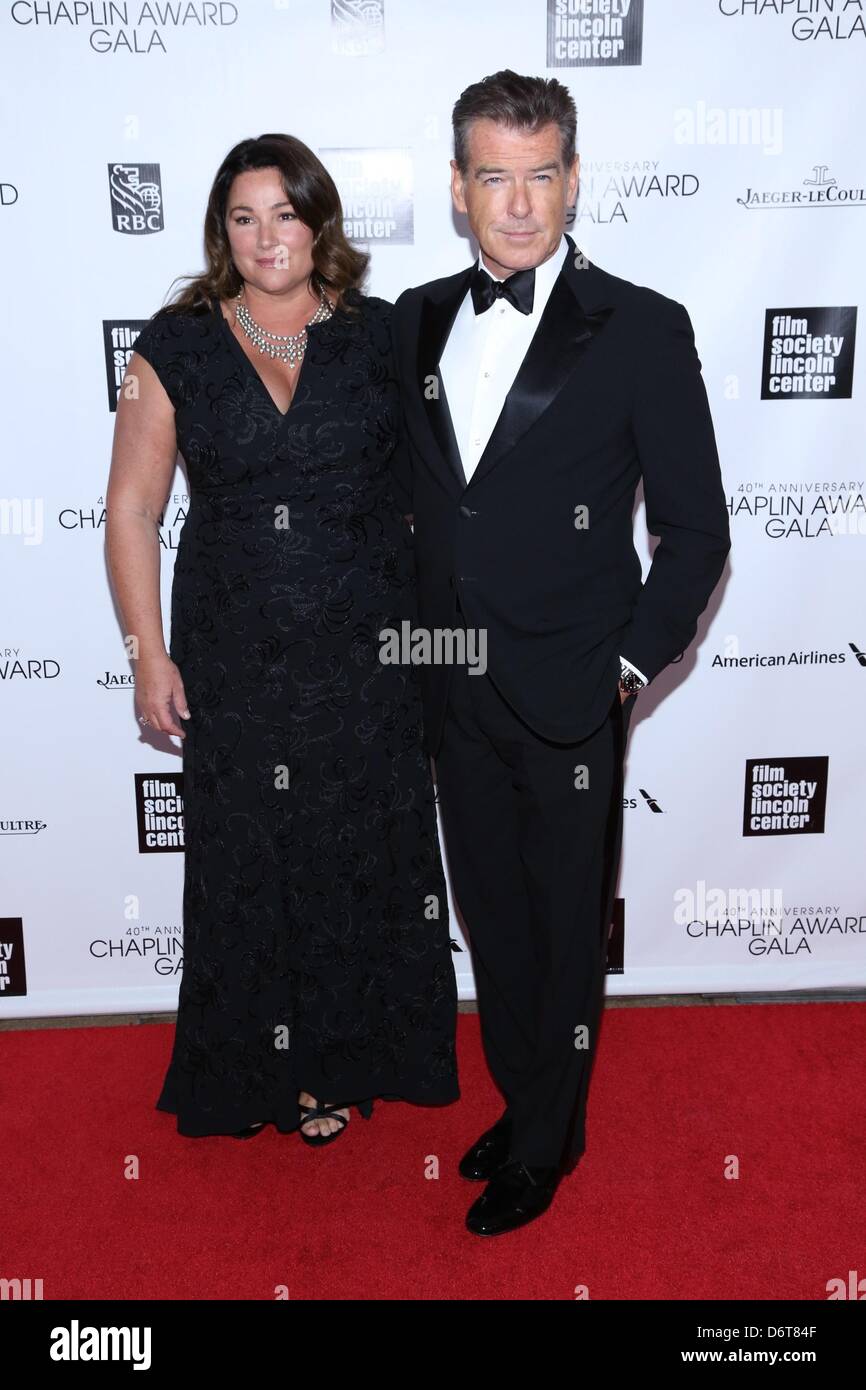 New York, USA. 22nd April, 2013. Keely Shaye Smith, Pierce Brosnan at ...