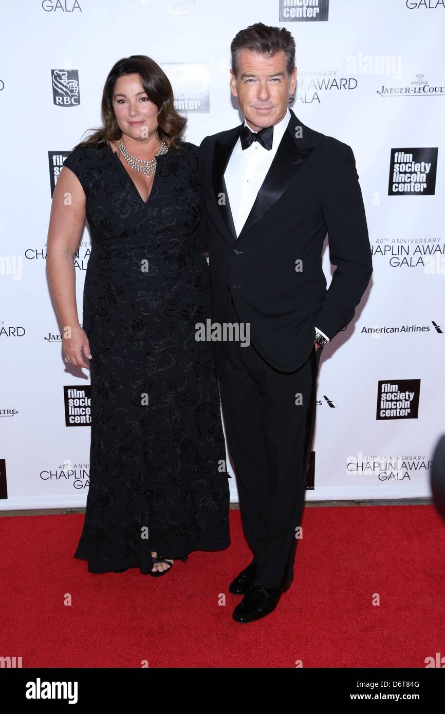 New York, USA. 22nd April, 2013. Keely Shaye Smith, Pierce Brosnan at ...