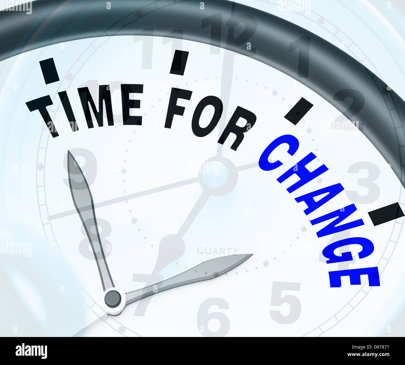 Time For Change Meaning Different Strategy Or Vary Stock Photo - Alamy