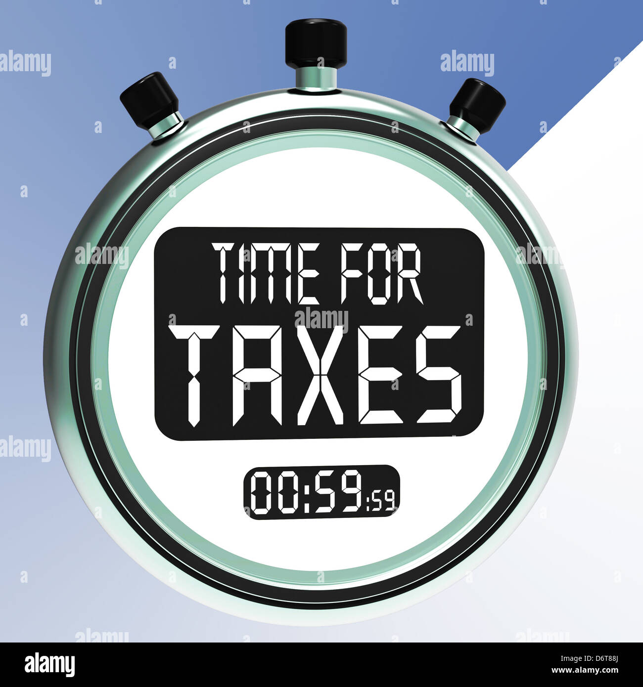 Time For Taxes Message Means Taxation Due Stock Photo - Alamy