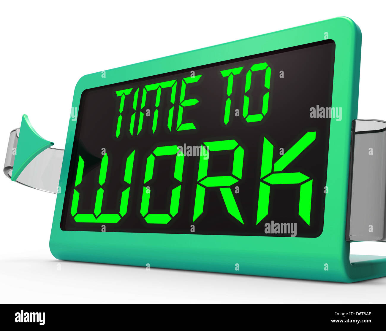 Time To Work Message Means Starting Job Or Employment Stock Photo - Alamy
