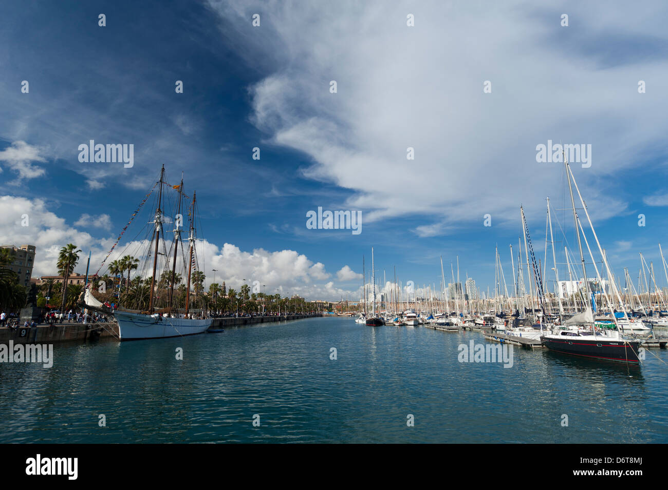 Spain, Barcelona, Harbor Stock Photo - Alamy