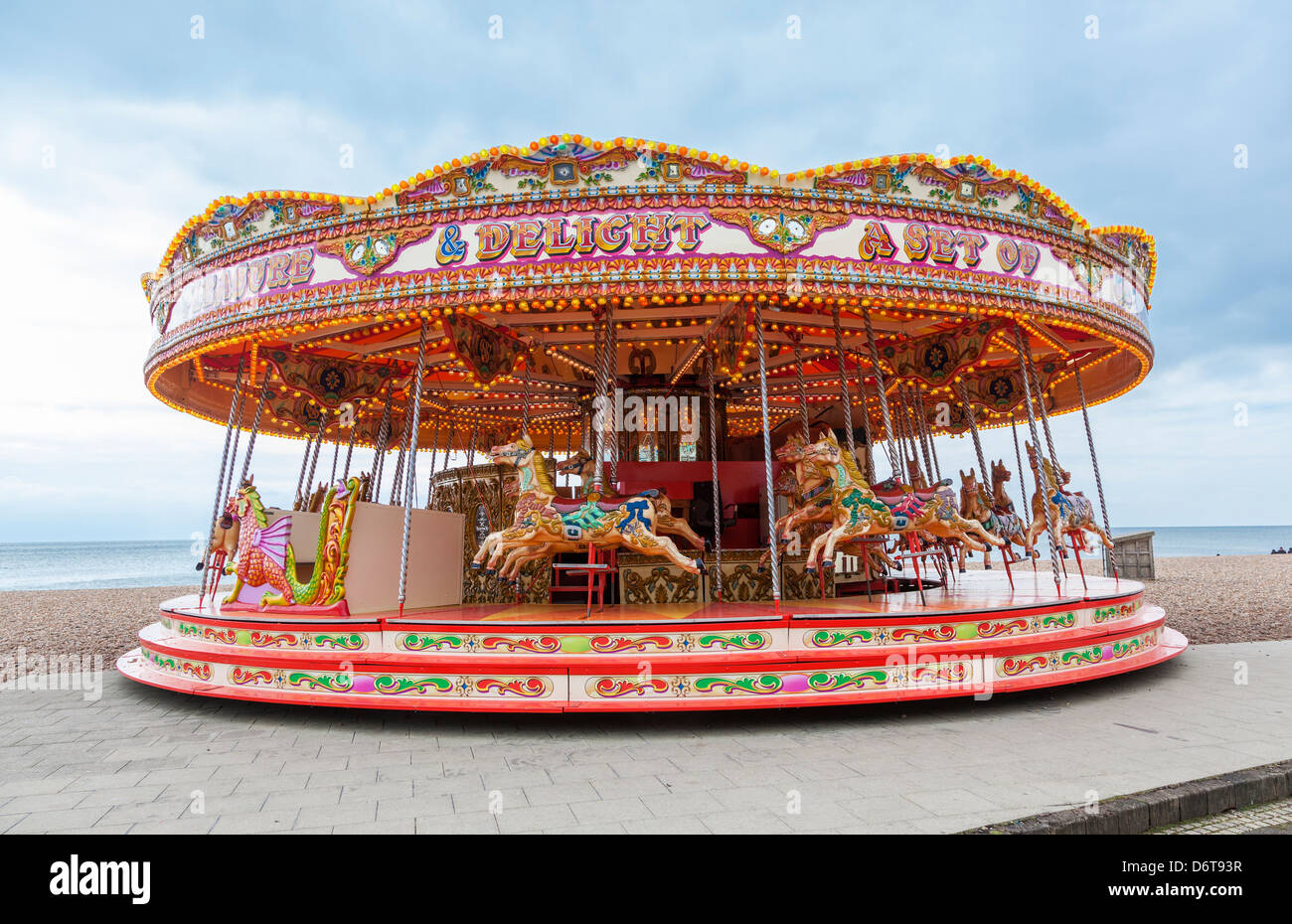 Child on roundabout hi-res stock photography and images - Alamy