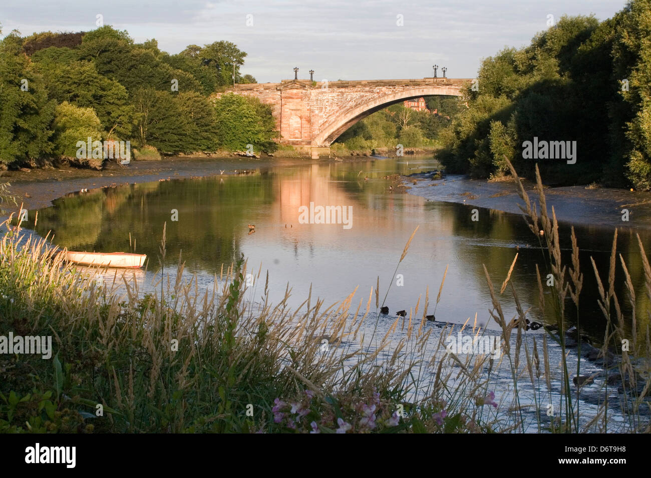 Arched stone bridge spanning River Wye Stock Photo - Alamy