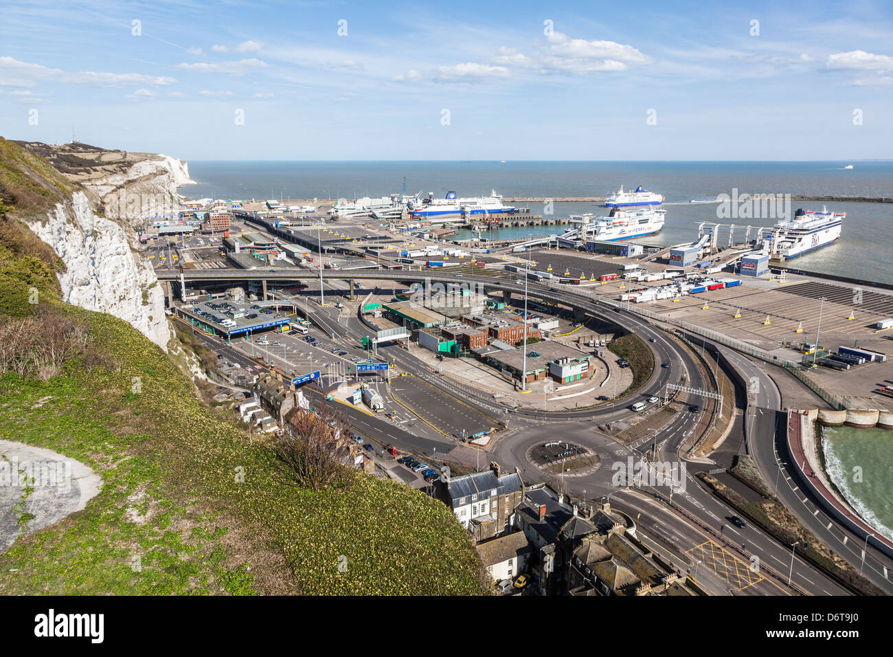 View from Dover Castle, Kent, England - England's largest castle - over ...