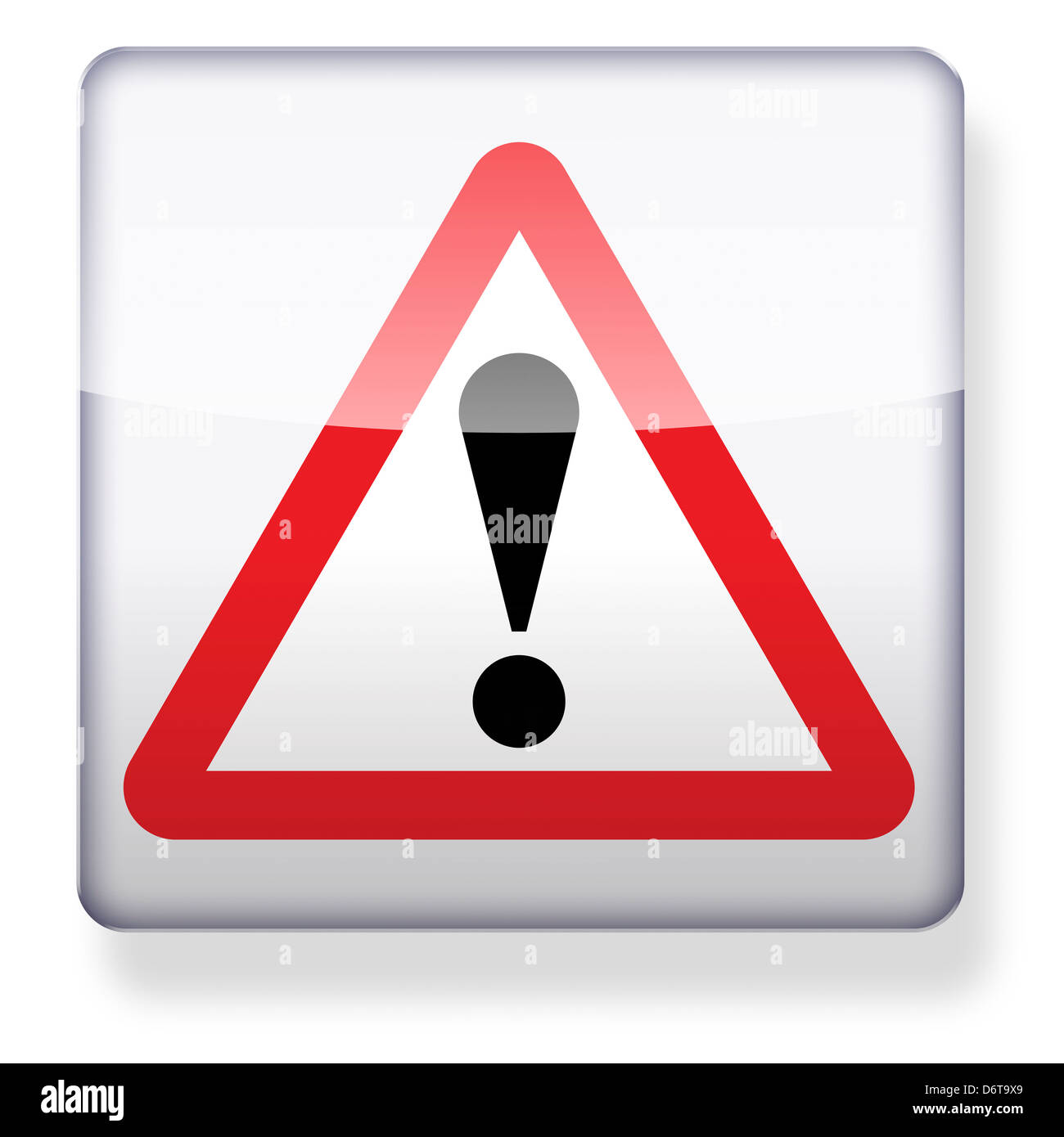 Danger road sign as an app icon. Clipping path included Stock Photo - Alamy