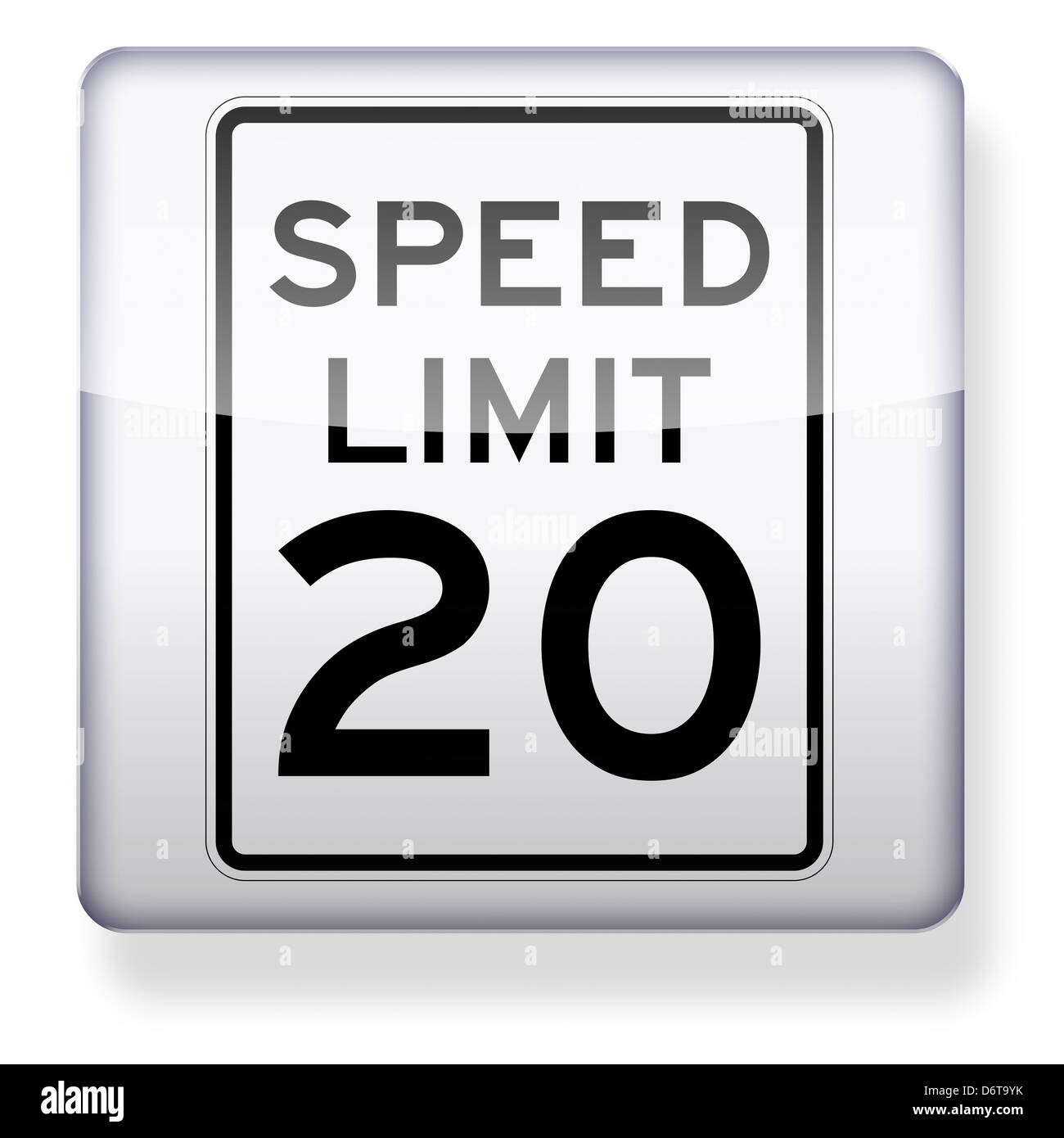 20mph speed limit sign Cut Out Stock Images & Pictures - Alamy