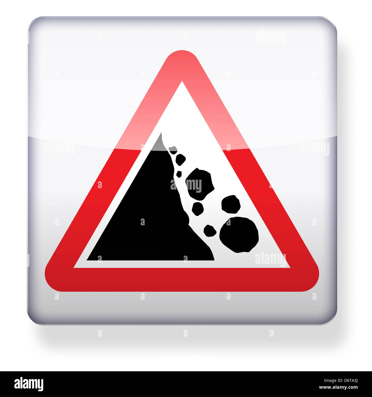 Falling Rocks Road Sign