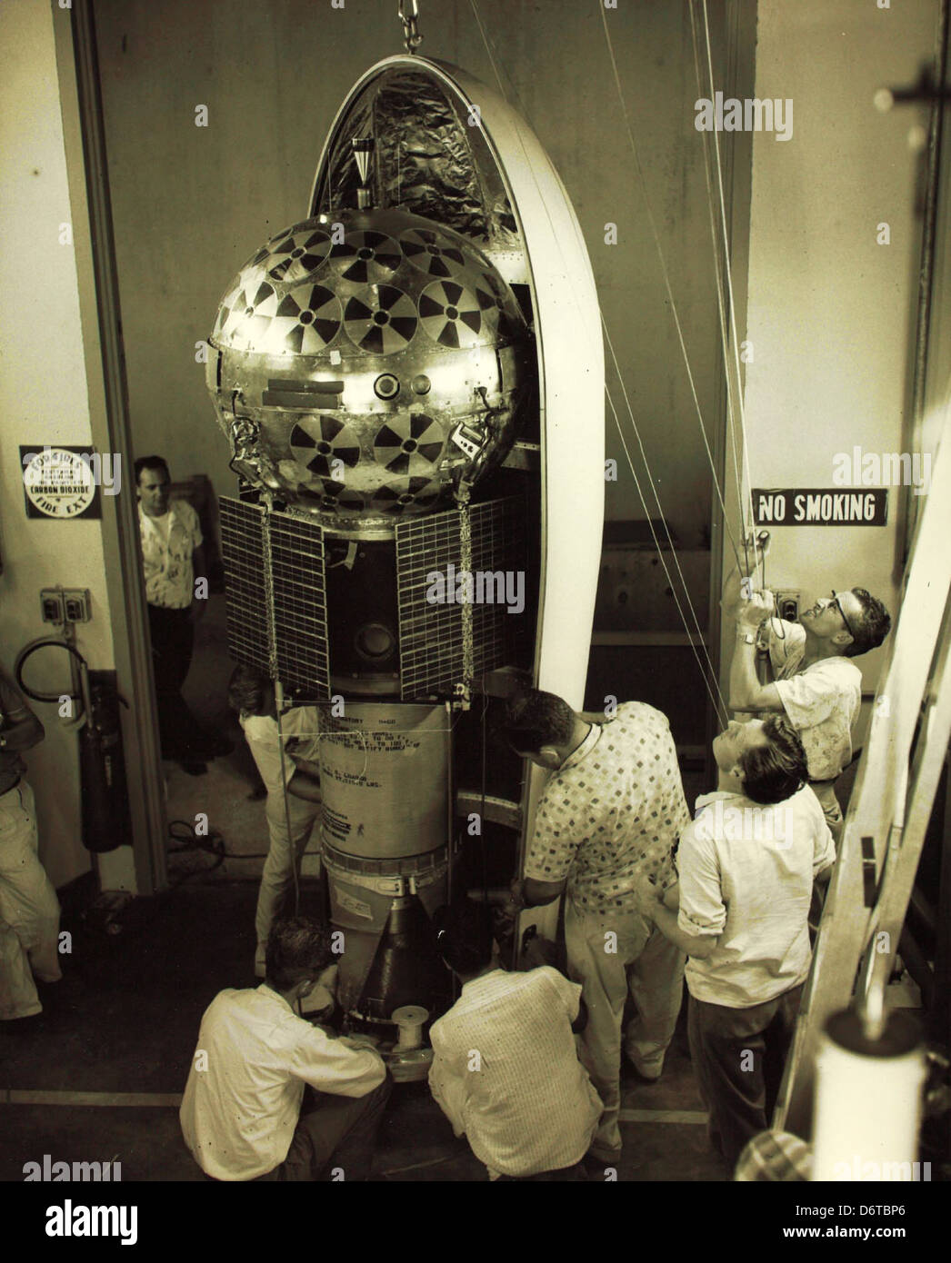This image shows the fit checks for the Atlas missile payload during ...