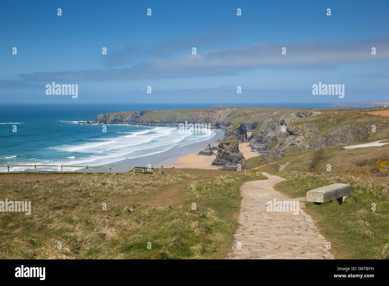 Bedruthan Steps Beach Cornwall uk Stock Photo - Alamy
