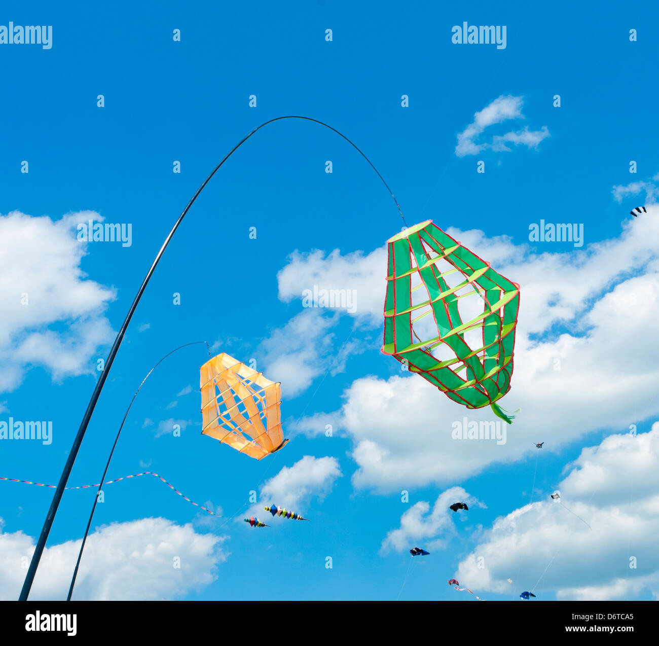 kite windsocks during the 3rd international kite festival in Twenterand ...