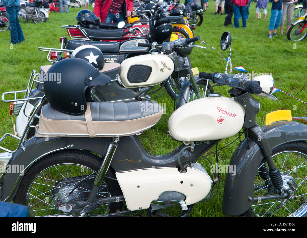 kreidler and zundapp oldtimer mopeds on a meeting in Twenterand ...
