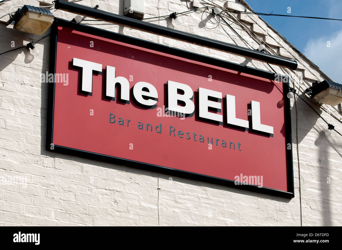 The Bell pub sign, Astwood Bank, Worcestershire, UK Stock Photo - Alamy
