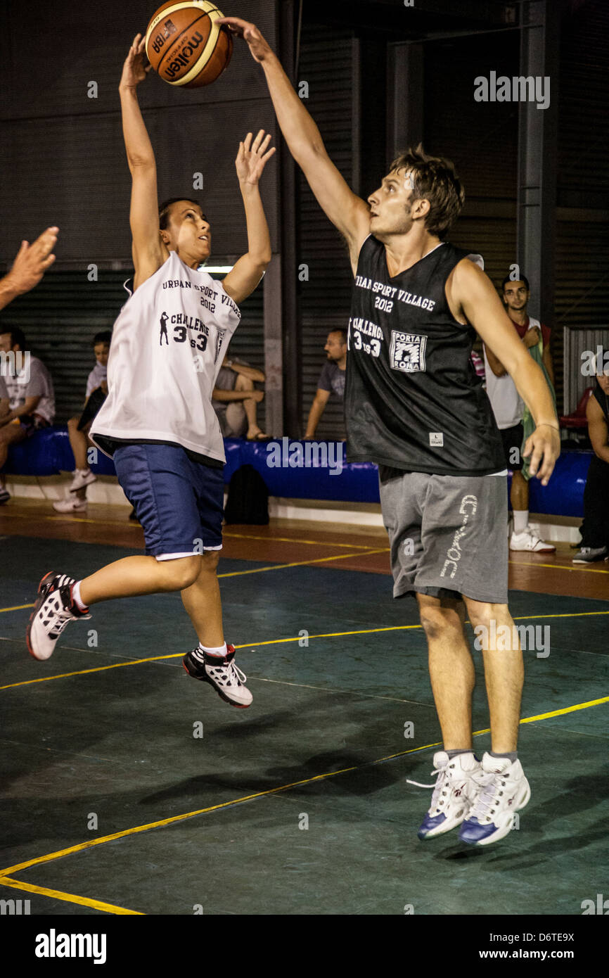 Basketball match near Rome, Italy Stock Photo - Alamy