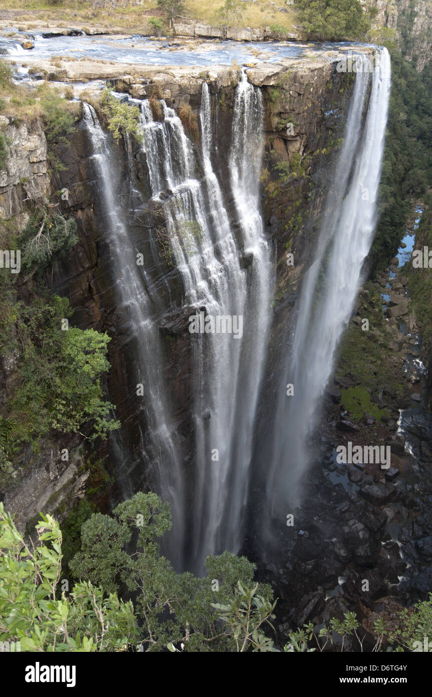 View curtain type waterfall dropping into slot canyon Magwa Falls Magwa ...