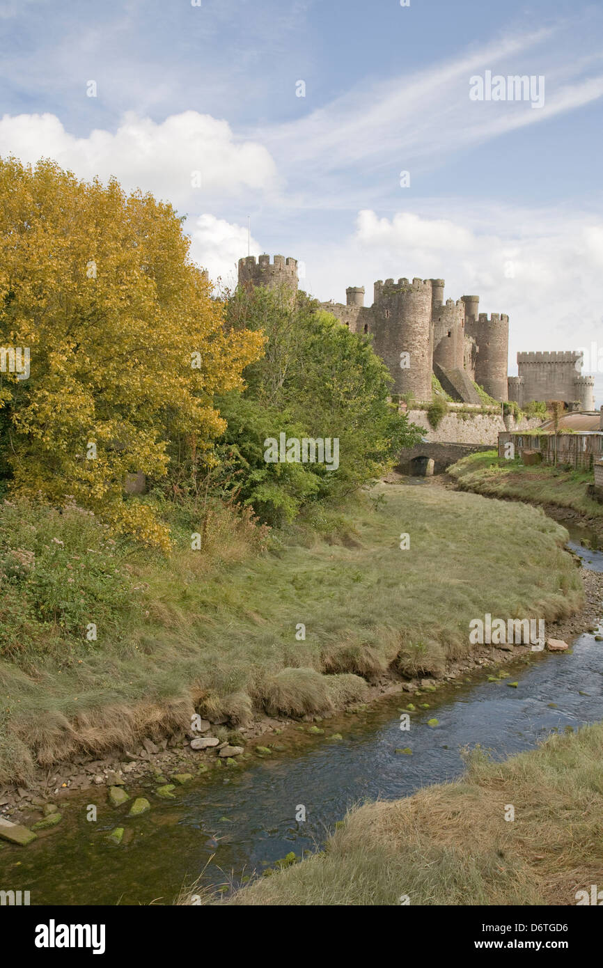 Landscape view over the River Conwy North Wales Stock Photo - Alamy