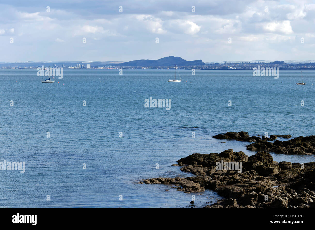 "Arthur's Seat", the extinct volcano in Edinburgh, photographed across ...