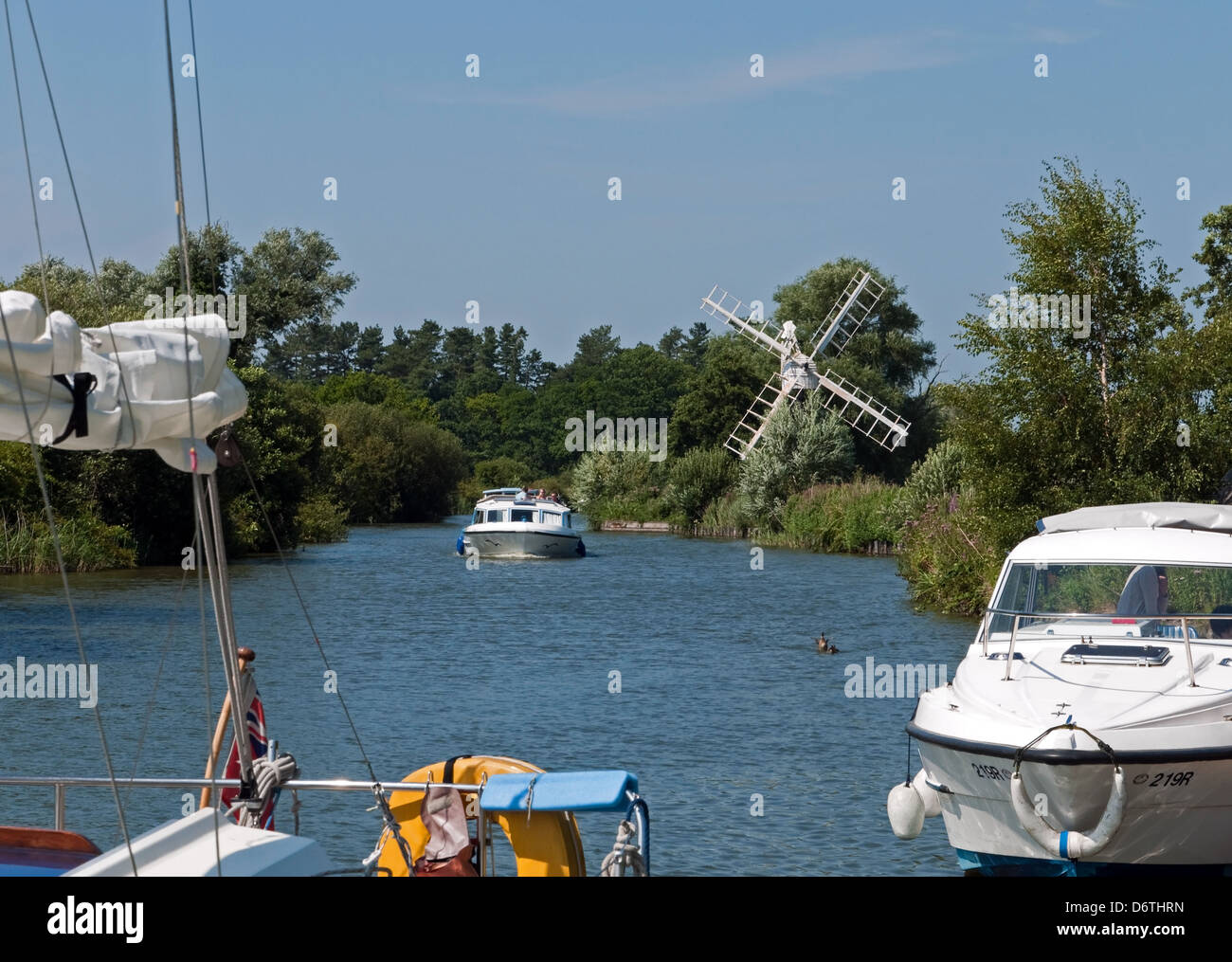River Ant on the Norfolk Broads at How Hill, Norfolk, England Stock ...