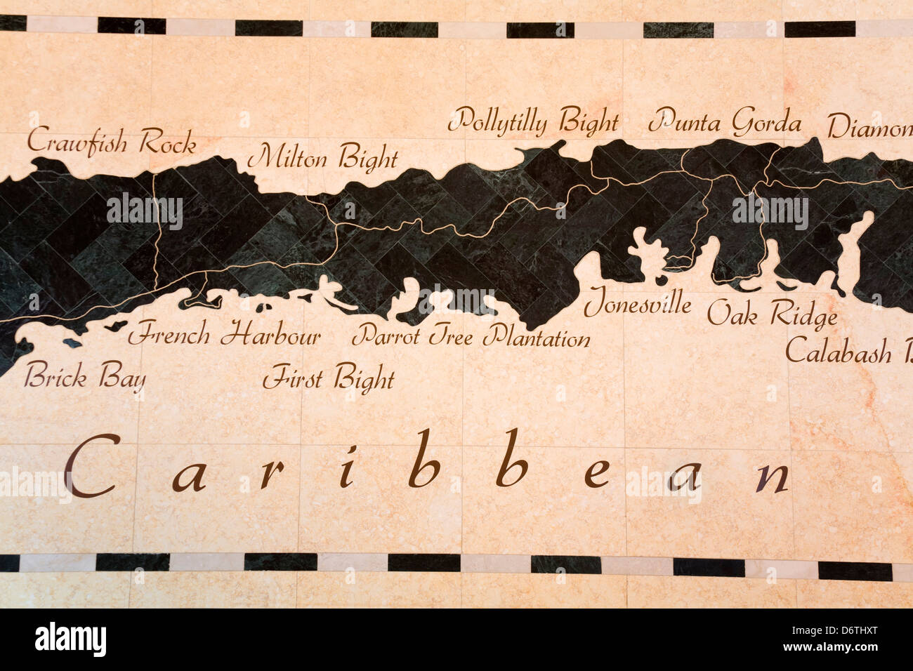 Roatan map hi-res stock photography and images - Alamy