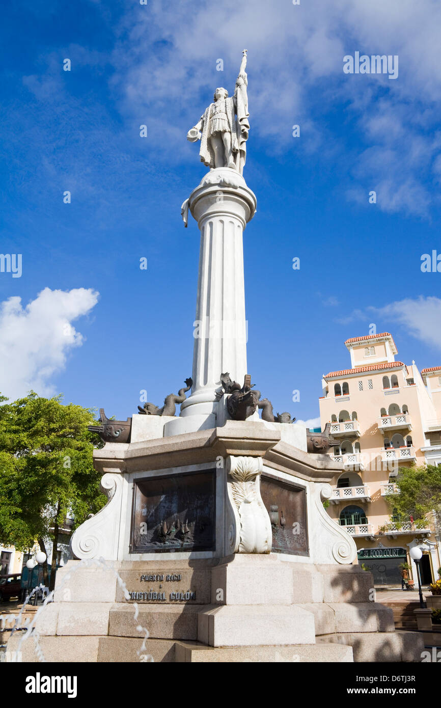 Christopher Columbus Monument in Plaza Colon, Old San Juan, San Juan ...