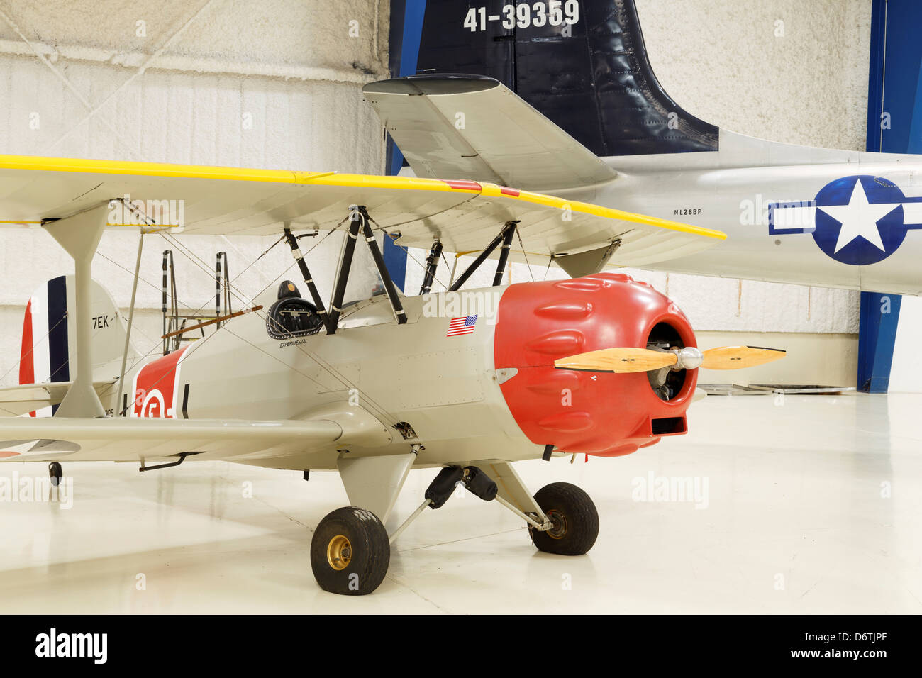 USA, Texas, Galveston, Renegade Spirit biplane, Lone Star Air Museum ...