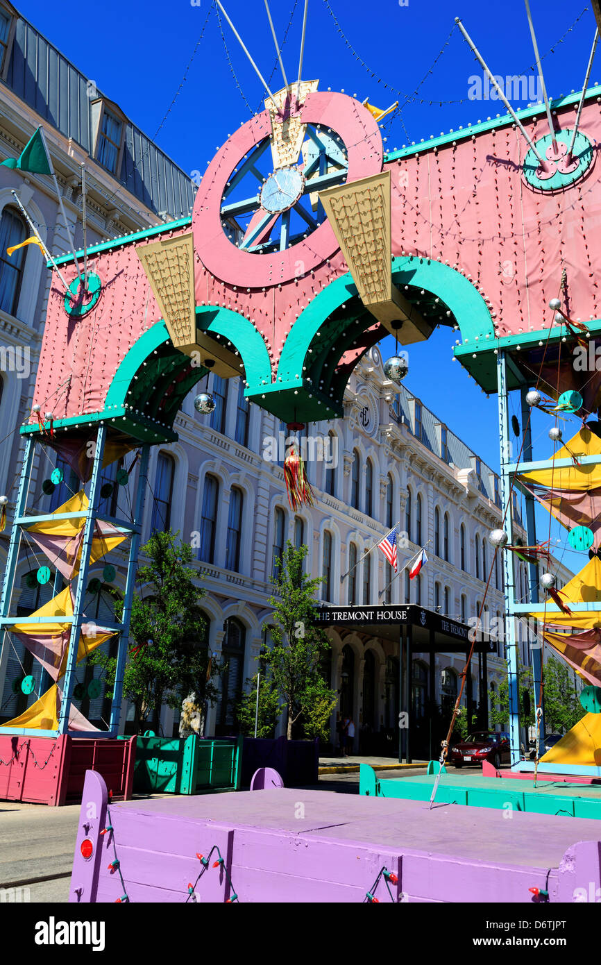 USA, Texas, Galveston, Boone Powell Arch, Historic Strand District ...