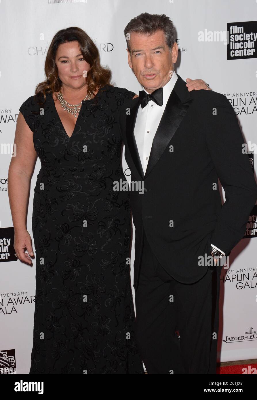 New York, USA. April 22, 2013Keely Shaye Smith, Pierce Brosnan at ...