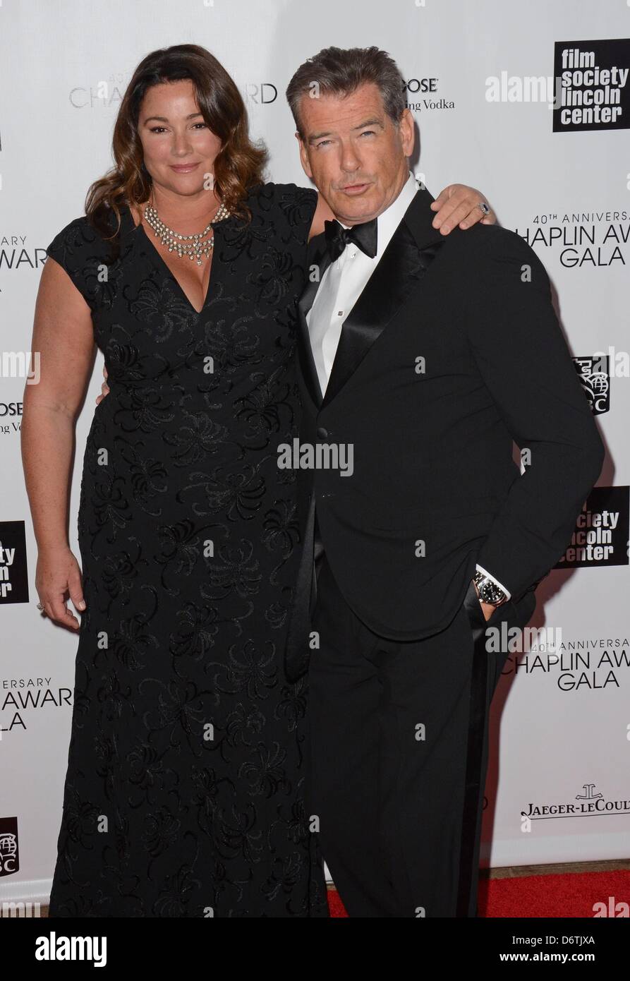 New York, USA. April 22, 2013Keely Shaye Smith, Pierce Brosnan at ...