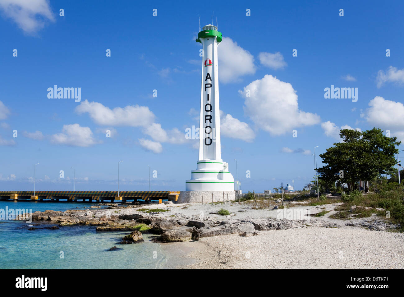 Lighthouse at the coast, Caletita Lighthouse, Cozumel, Quintana Roo ...