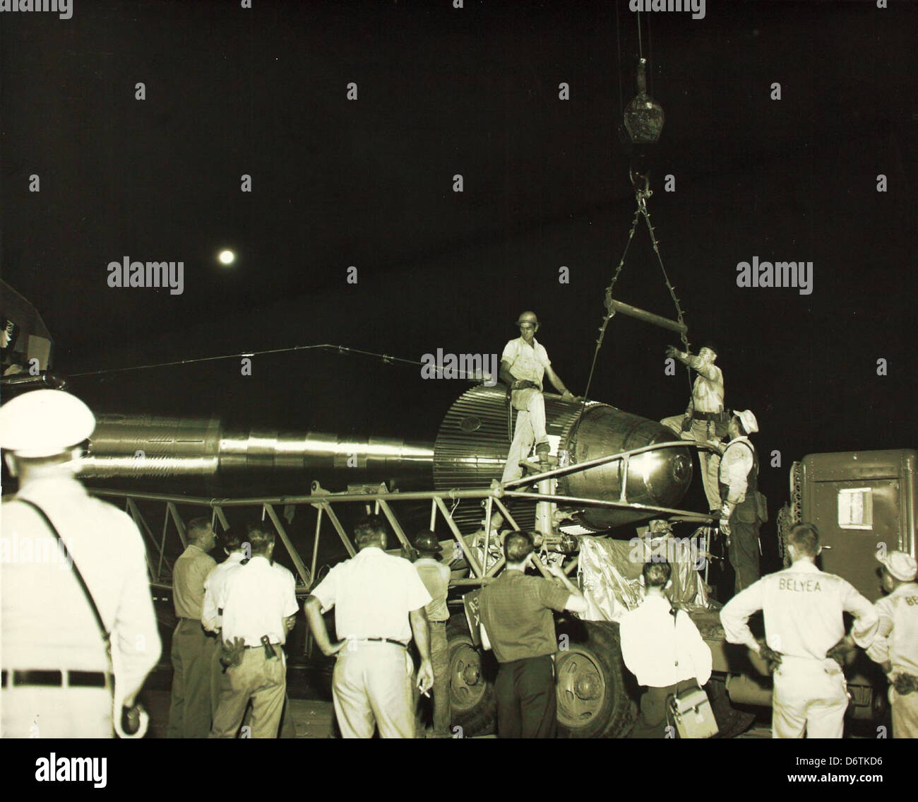 This photo showcases the Atlas missile transporter, used for ...