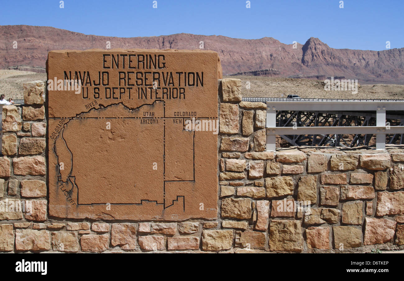 Native american reservation sign hi-res stock photography and images ...