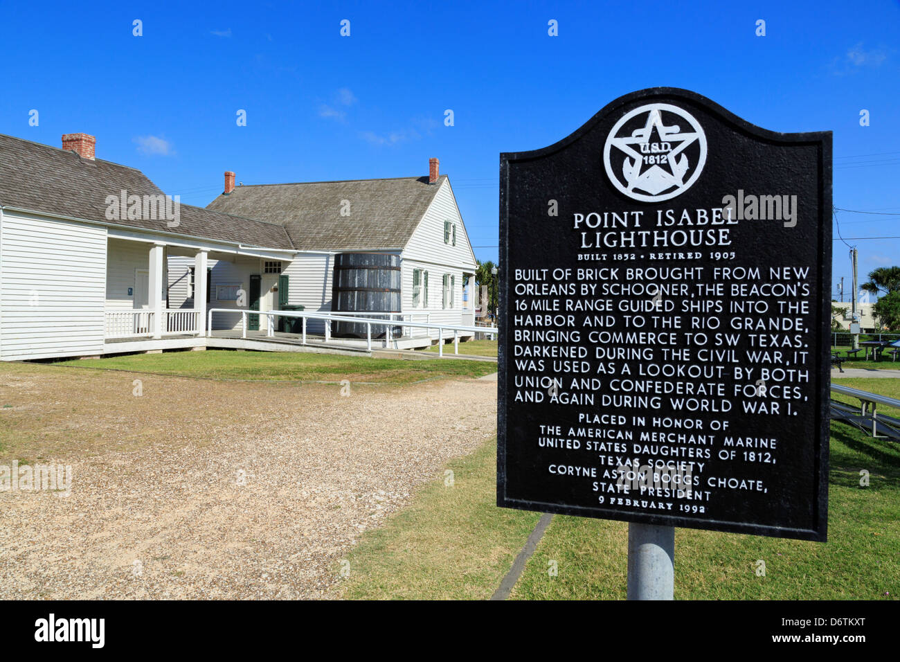 Signboard, Port Isabel, Texas, USA Stock Photo - Alamy