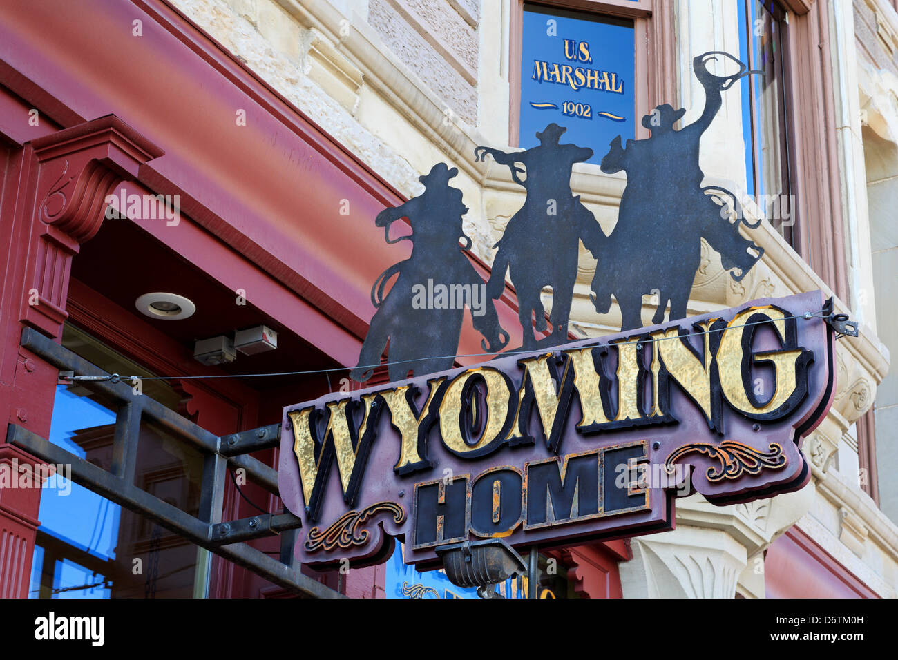 USA, Wyoming, Cheyenne, Store sign on Lincolnway Stock Photo - Alamy