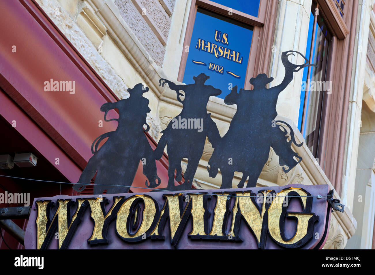 USA, Wyoming, Cheyenne, Store sign on Lincolnway Stock Photo - Alamy