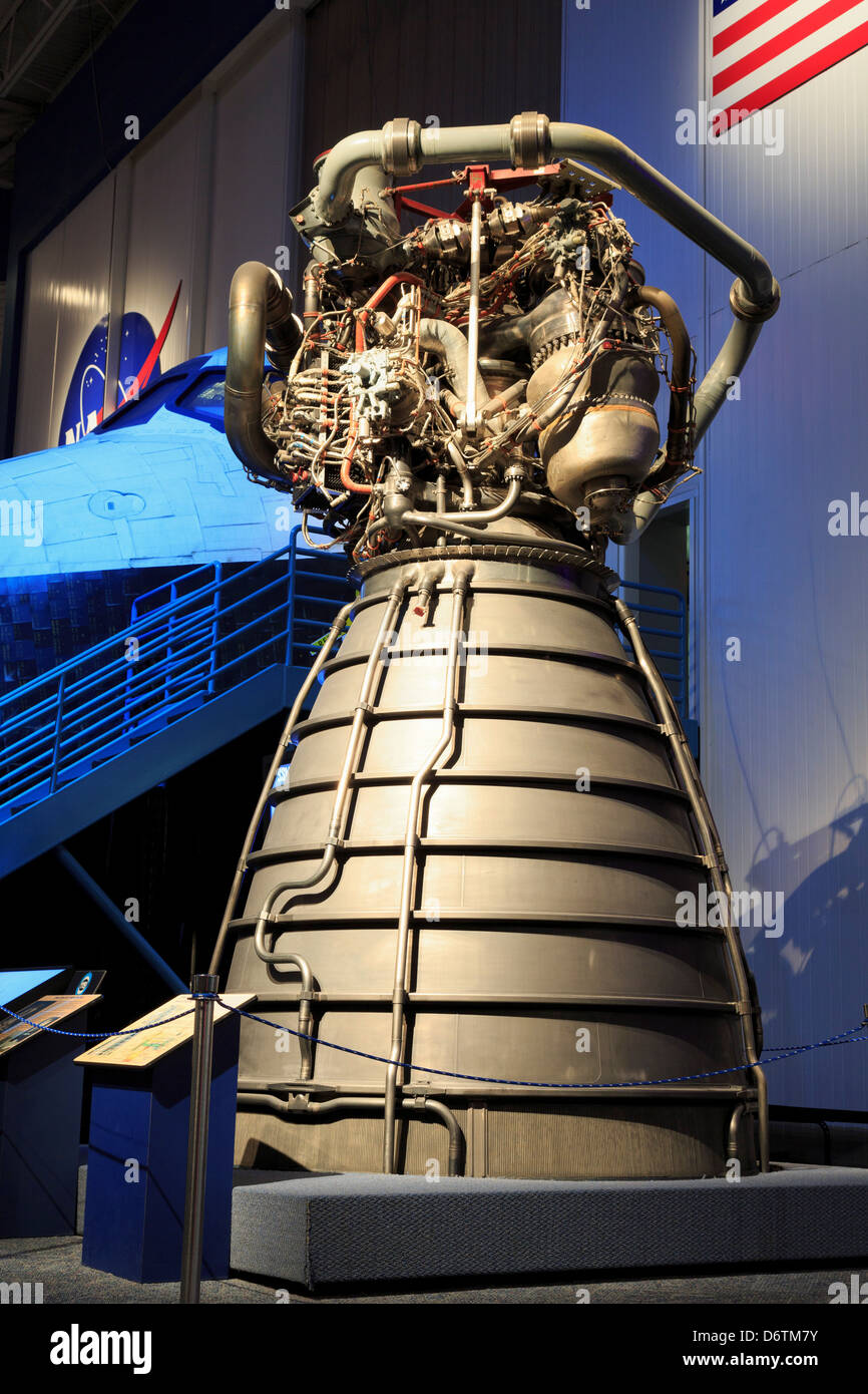 USA, Texas, Houston, Shuttle engine in Space Center Stock Photo - Alamy