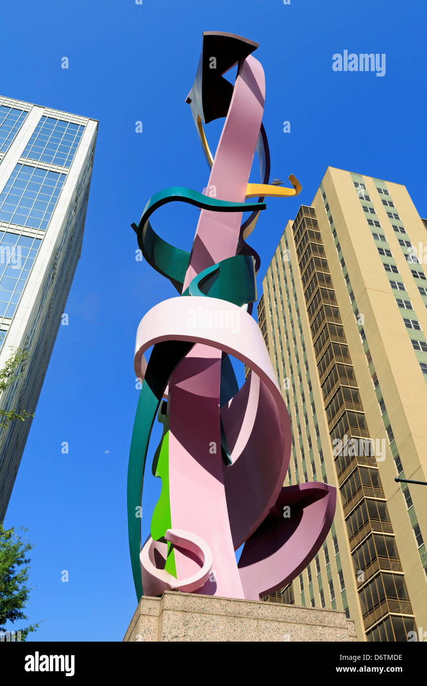USA, Georgia, Atlanta, Grand Mercy sculpture by Jerry Peart, Peachtree ...
