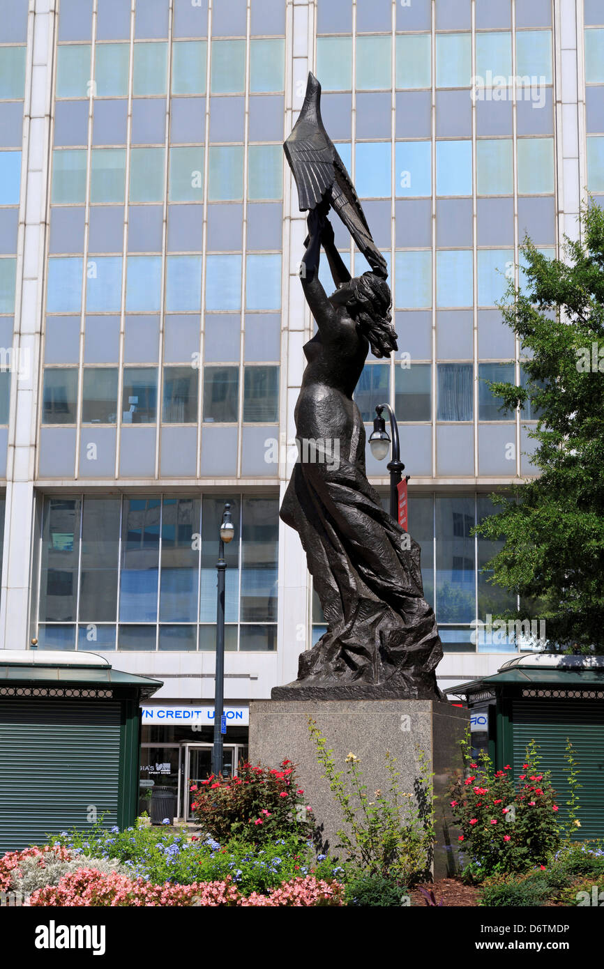 USA, Georgia, Atlanta, Phoenix sculpture by Gamba Quirino, Woodruff ...