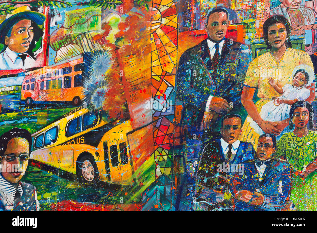 USA, Georgia, Atlanta, Martin Luther King Memorial Mural by Louis ...