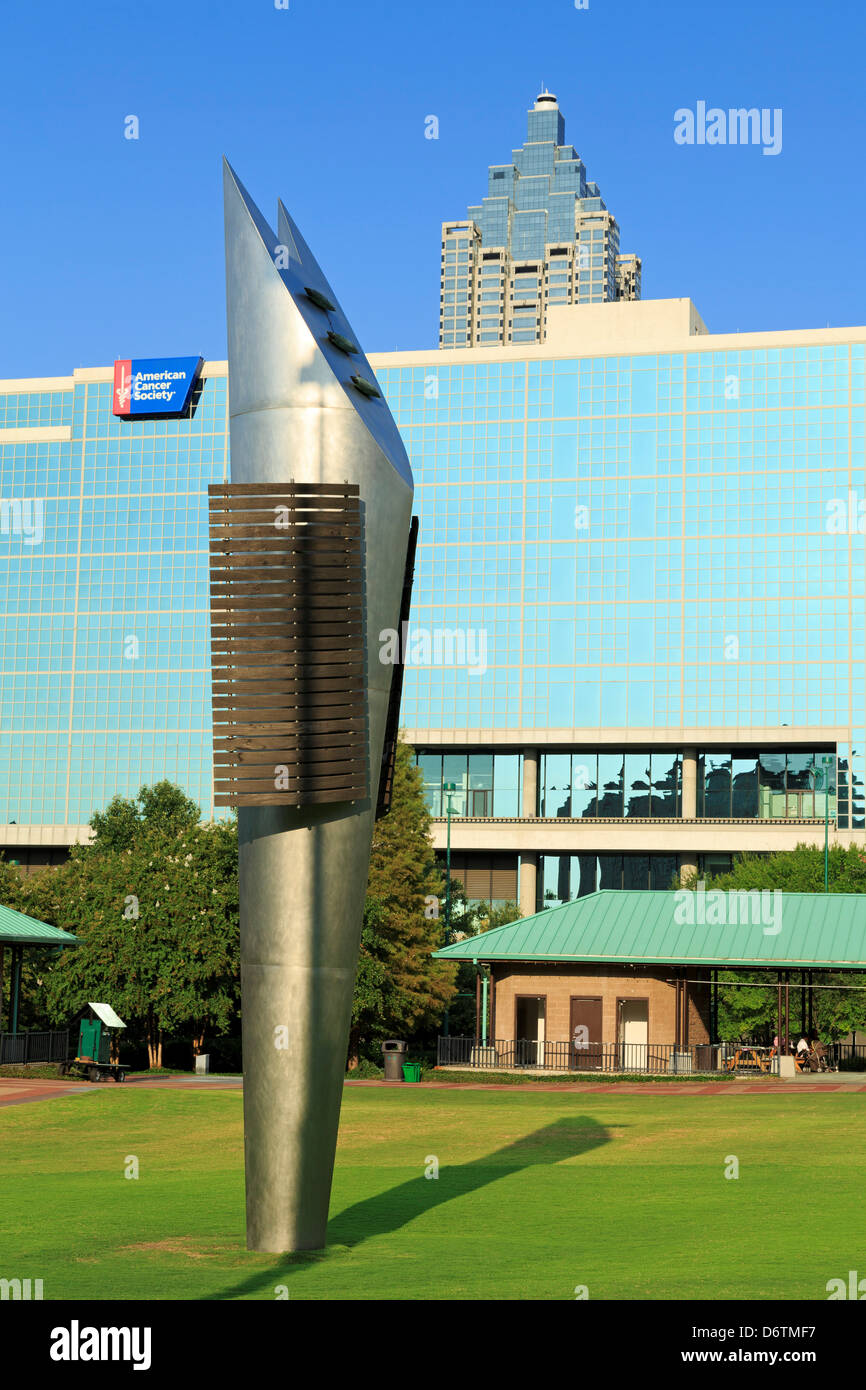 USA, Georgia, Atlanta, Sculpture in Centennial Olympic Park Stock Photo ...