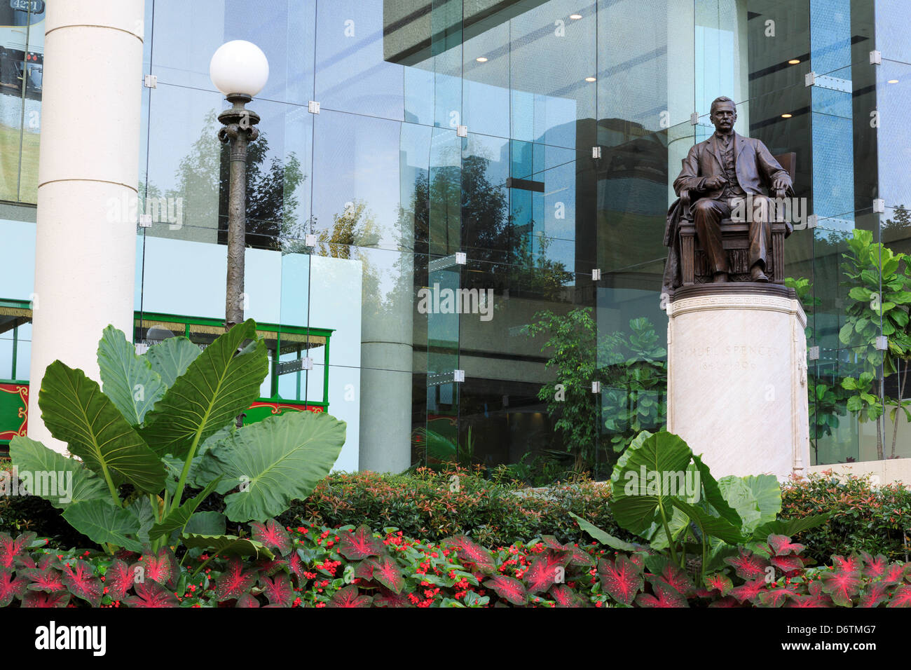 USA, Georgia, Atlanta, Samuel Spencer statue outside David R. Goode ...