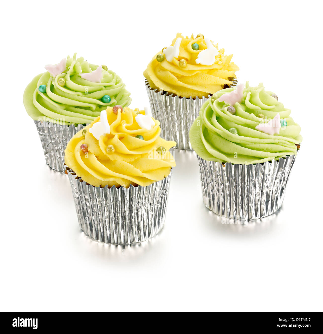 colored iced cupcakes Stock Photo - Alamy