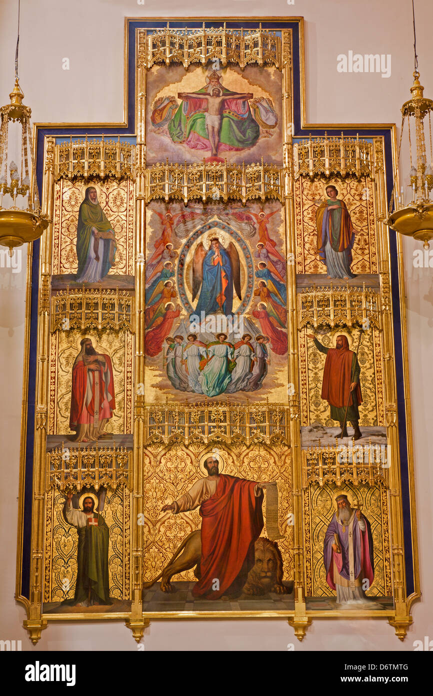 MADRID - MARCH 10: Side altar from San Jeronimo el Real build in ...