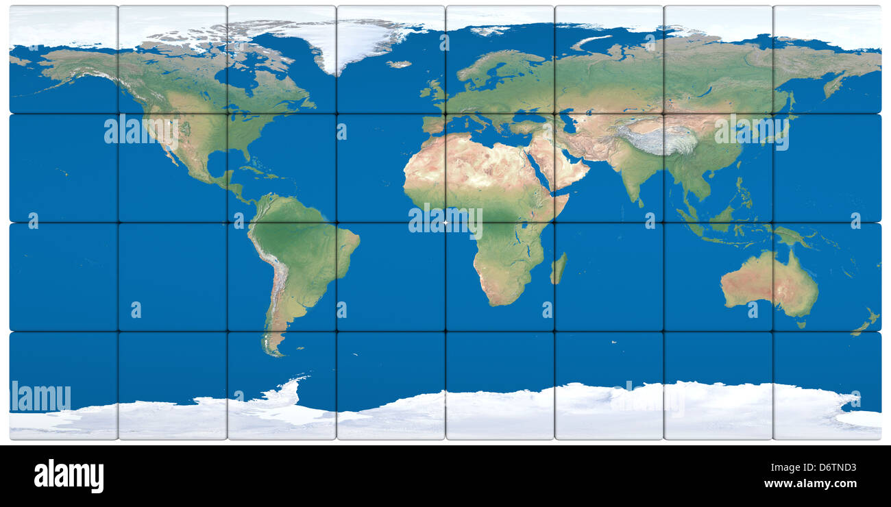 World map made of cubes isolated on white background. Elements of this ...