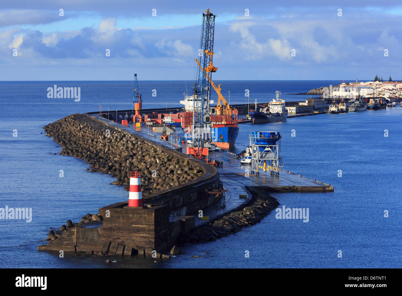Breakwater Quay in Ponta Delgada Port,Sao Miguel Island,Azores ...