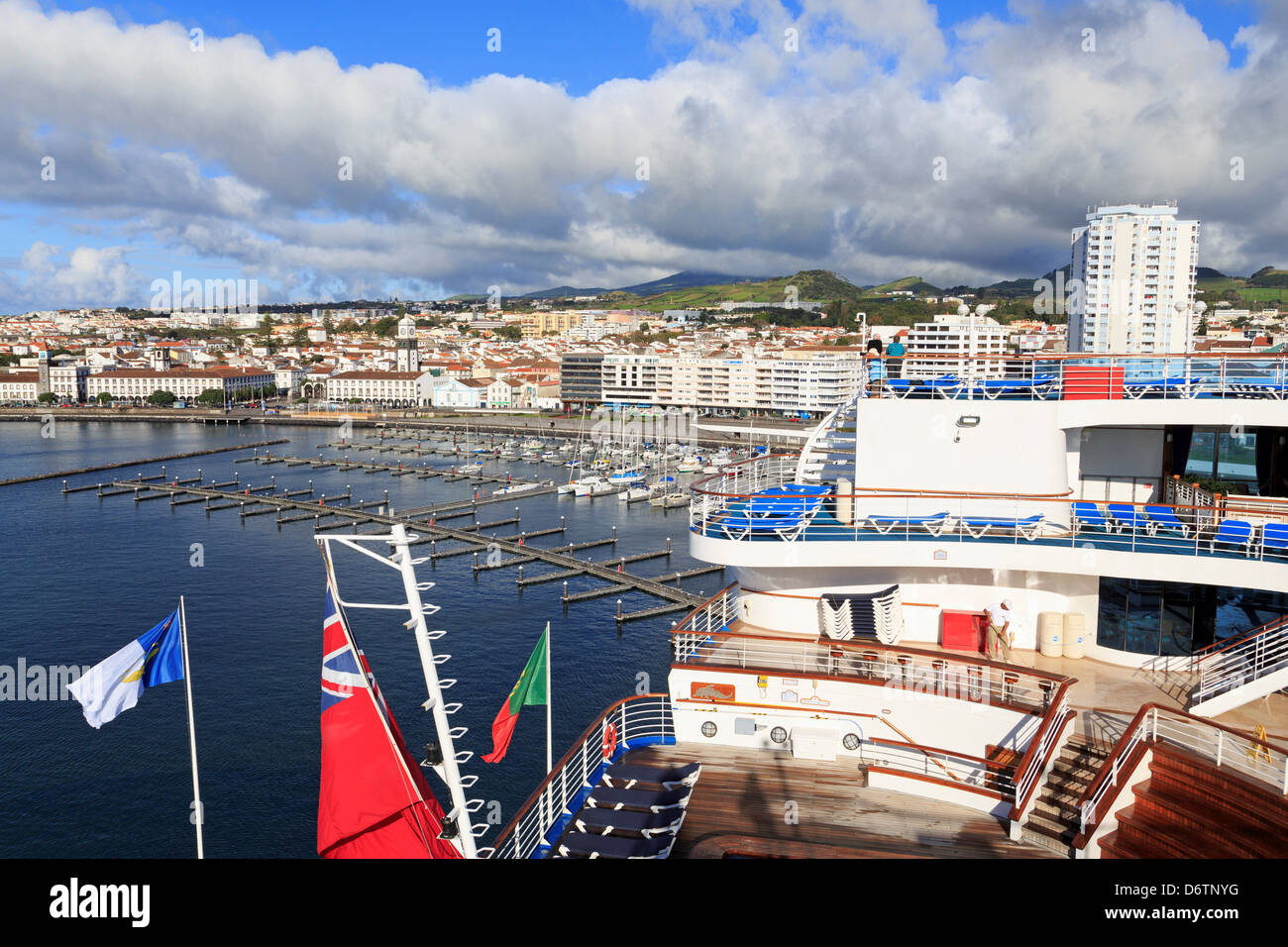 Cruise ship in Ponta Delgada Port,Sao Miguel Island,Azores, Portugal ...