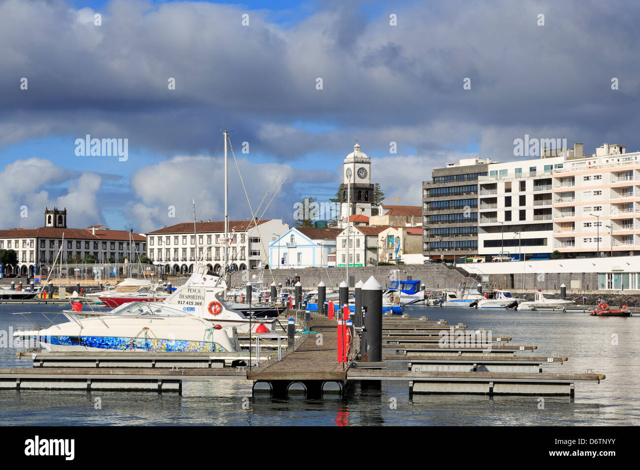Yacht Marina in Ponta Delgada Port,Sao Miguel Island,Azores, Portugal ...