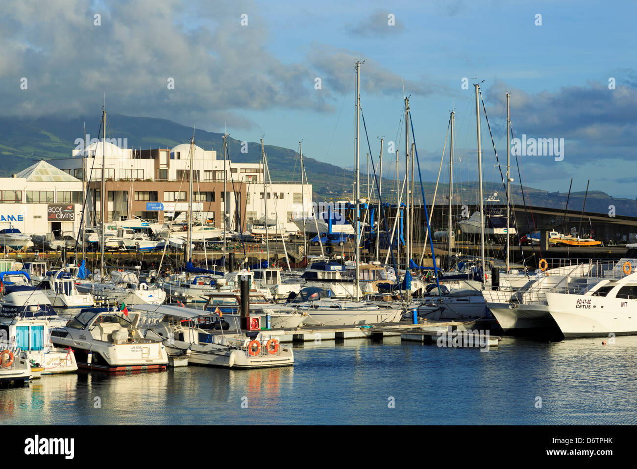 Yacht Marina in Ponta Delgada Port,Sao Miguel Island,Azores, Portugal ...