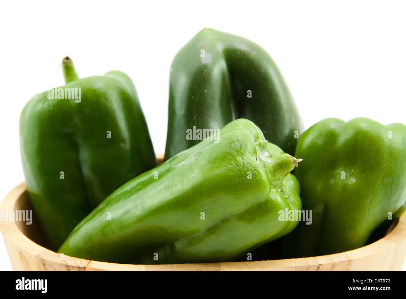 Green paprika in the container Stock Photo - Alamy