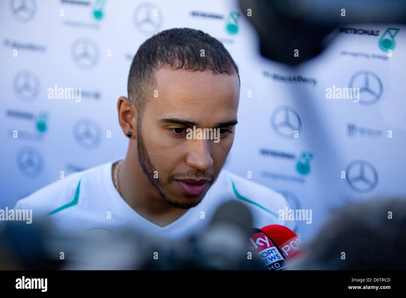 Lewis Hamilton Interview Stock Photo - Alamy