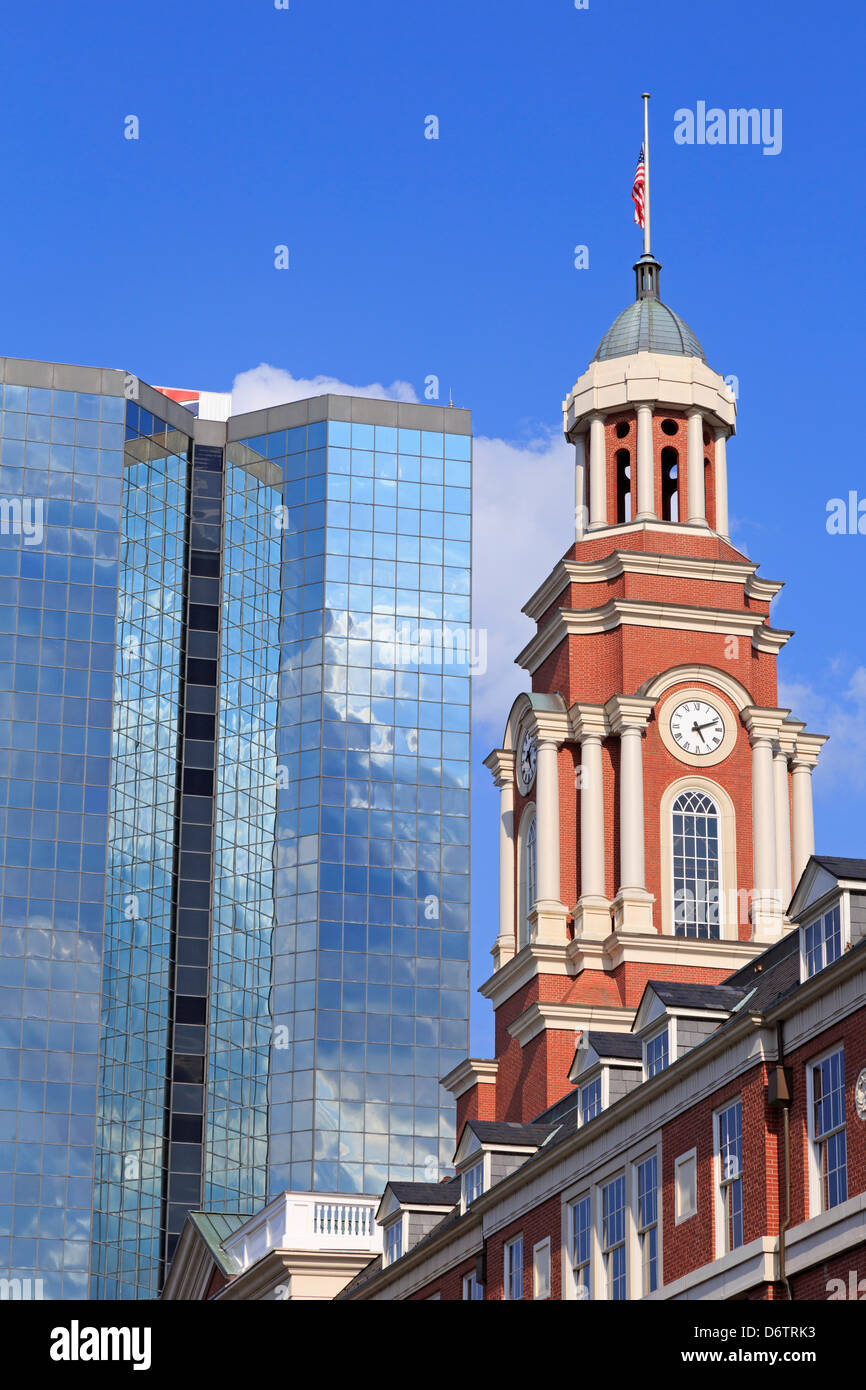 Clock tower on U.S. Courthouse & First Tennessee Tower,Knoxville ...